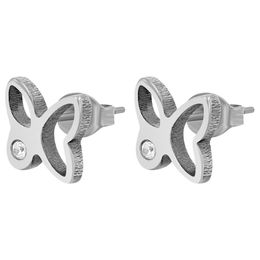 Adelia&acute;s Paar Ohrh&auml;nger ADELIA&acute;S "Ohrringe &ndash; Ohrstecker aus Titan mit Zirkonia", Damen, Gr. Damen, Titan, wei&szlig;, Ohrringe, Ideal als Geschenk &ndash; dezent und elegant