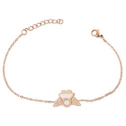 Adelia&acute;s Armband ADELIA&acute;S "Armband &ndash; Engel aus Edelstahl mit Perlmutt 17 cm", gold, Armb&auml;nder, Damen, 17cm, Edelstahl, Armband, Perfekt als Geschenk zum Muttertag