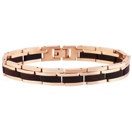 Adelia&acute;s Gliederarmband ADELIA&acute;S "Armband &ndash; Gliederarmband aus Edelstahl 21 cm", rosa (gold), Armb&auml;nder, Damen, 21cm, Edelstahl, Gliederarmband, Ideal zum Verschenken &ndash; schlicht und stilvoll