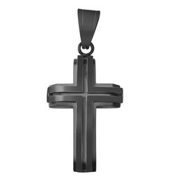 Adelia&acute;s Kettenanh&auml;nger ADELIA&acute;S "Anh&auml;nger &ndash; Kreuz Kreuzanh&auml;nger aus Edelstahl", schwarz, Schmuckanh&auml;nger, Damen, Edelstahl, Kettenanh&auml;nger, Ein stilvolles Geschenk f&uuml;r besondere Momente