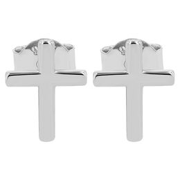 Adelia&acute;s Paar Ohrh&auml;nger ADELIA&acute;S "Ohrringe &ndash; Ohrstecker Kreuz aus 925 Silber", Damen, Gr. Damen, Silber 925 (Sterlingsilber), silber, Ohrringe, Ideal als Geschenk &ndash; dezent und elegant