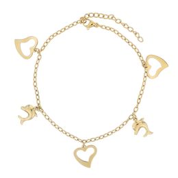 Adelia&acute;s Kettenanh&auml;nger ADELIA&acute;S "Anh&auml;nger &ndash; Herzanh&auml;nger aus Edelstahl", gold, Schmuckanh&auml;nger, Damen, Edelstahl, Kettenanh&auml;nger, Ideal zum Verschenken &ndash; schlicht und stilvoll