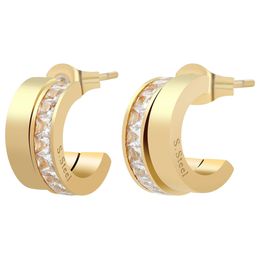 Adelia&acute;s Paar Ohrh&auml;nger ADELIA&acute;S "Ohrringe &ndash; Ohrstecker aus Edelstahl", Damen, Gr. Damen, Edelstahl, gold, Ohrringe, Perfekt als Geschenk zum Muttertag