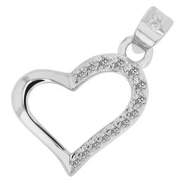 Adelia&acute;s Kettenanh&auml;nger ADELIA&acute;S "Anh&auml;nger &ndash; Herz Herzanh&auml;nger aus 925 Silber mit Zirkonia", silber, Schmuckanh&auml;nger, Damen, Silber 925 (Sterlingsilber), Kettenanh&auml;nger, Ideal als Geschenk zum Geburtstag
