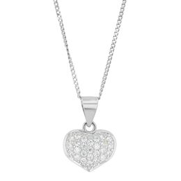 Adelia&acute;s Kettenanh&auml;nger ADELIA&acute;S "Anh&auml;nger &ndash; Herz Herzanh&auml;nger aus 925 Silber mit Zirkonia", silber, Schmuckanh&auml;nger, Damen, Silber 925 (Sterlingsilber), Kettenanh&auml;nger, Ideal als Geschenk f&uuml;r besondere Anl&auml;sse