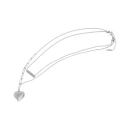 Adelia&acute;s Kette ohne Anh&auml;nger ADELIA&acute;S "Halskette mit Anh&auml;nger &ndash; Herz aus Edelstahl", silber, Halsketten, Damen, 48cm, Edelstahl, Geschenkidee: zeitlos und vielseitig