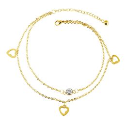 Adelia&acute;s Armband ADELIA&acute;S "Armband &ndash; Herz aus Edelstahl mit Strass Steinchen 26 cm", gold, Armb&auml;nder, Damen, 26cm, Edelstahl, Armband, Perfekt zum Verschenken an besondere Menschen