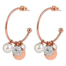 Adelia&acute;s Paar Creolen ADELIA&acute;S "Ohrringe &ndash; Creole aus Edelstahl mit Perle", Damen, Gr. Damen, Edelstahl, gold, Ohrringe, Zum Verschenken &ndash; passend f&uuml;r viele Anl&auml;sse