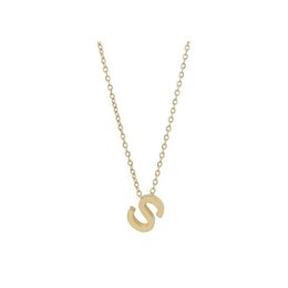 Adelia&acute;s Kette ohne Anh&auml;nger ADELIA&acute;S "Halskette &ndash; Buchstabe N aus Edelstahl 45+5", gold, Halsketten, Damen, 50cm, Edelstahl, Zum Verschenken &ndash; ideal zum Valentinstag