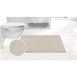 Badematte OTTO HOME "Cali, Badvorleger, Badezimmer Teppich, Duschvorleger", creme, H:10mm, Polyester, Badematten, Badematte, weich, Uni Farben, auch als Teppich erh&auml;ltlich