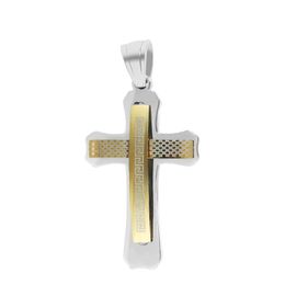 Adelia&acute;s Kettenanh&auml;nger ADELIA&acute;S "Anh&auml;nger &ndash; Kreuz Kreuzanh&auml;nger aus Edelstahl", gold (silber), Schmuckanh&auml;nger, Herren, Edelstahl, Kettenanh&auml;nger, Zum Verschenken &ndash; passend f&uuml;r viele Anl&auml;sse
