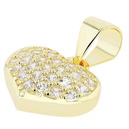 Adelia&acute;s Kettenanh&auml;nger ADELIA&acute;S "Anh&auml;nger &ndash; Herz Herzanh&auml;nger aus 925 Silber mit Zirkonia", gold, Schmuckanh&auml;nger, Damen, Silber 925 (Sterlingsilber), Kettenanh&auml;nger, Ein stilvolles Geschenk f&uuml;r besondere Momente