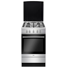 Amica Gas-Standherd "SHGG 11568 E", Energieeffizienz: A (A+++-D), silber (edelstahlfarben), Herdsets, Klassisches Kochen mit direkter Gasflamme und vertrauter Bedienung