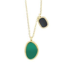Adelia&acute;s Kette ohne Anh&auml;nger ADELIA&acute;S "Halskette mit Anh&auml;nger &ndash; aus Edelstahl", gr&uuml;n (gold), Halsketten, Damen, 40cm, Edelstahl, Perfekt als Geschenk zum einen besonderen Tag