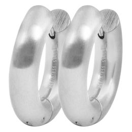 Adelia&acute;s Klappcreolen ADELIA&acute;S "Ohrringe &ndash; Klappcreole aus Edelstahl", Damen, Gr. Damen, Edelstahl, silber, Ohrringe Klappcreolen, Ideal zum Verschenken &ndash; schlicht und stilvoll