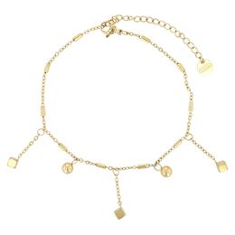 Adelia&acute;s Fu&szlig;kette ADELIA&acute;S "Fu&szlig;kettchen &ndash; aus Edelstahl", gold (silber), Fu&szlig;ketten, Damen, Edelstahl, Perfekt als Geschenk zum Muttertag