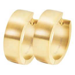 Adelia&acute;s Klappcreolen ADELIA&acute;S "Ohrringe &ndash; Klappcreole aus Edelstahl", Damen, Gr. Unisex, Edelstahl, gold, Ohrringe Klappcreolen, Sch&ouml;ne Geschenkidee zum Valentinstag