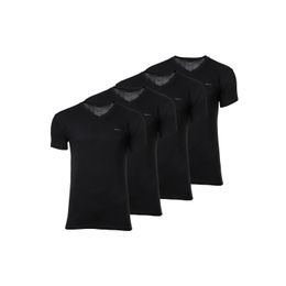 T-Shirt Gant "T-Shirt V-NECK T-SHIRT 4-PACK 4er Pack", Herren, Gr. M, schwarz, Obermaterial: 100% Baumwolle CO., Shirts T-Shirt