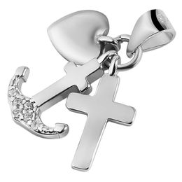 Adelia&acute;s Kettenanh&auml;nger ADELIA&acute;S "Anh&auml;nger &ndash; Kreuz Kreuzanh&auml;nger aus 925 Silber mit Zirkonia", silber, Schmuckanh&auml;nger, Damen, Silber 925 (Sterlingsilber), Kettenanh&auml;nger, Eine sch&ouml;ne Geschenkidee f&uuml;r jeden Anlass