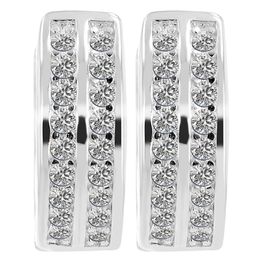 Adelia&acute;s Klappcreolen ADELIA&acute;S "Ohrringe &ndash; Klappcreole aus 925 Silber", Damen, Gr. Damen, Silber 925 (Sterlingsilber), silber, Ohrringe Klappcreolen, Perfekt als Geschenk zum Weihnachten