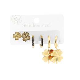 Adelia&acute;s Kettenanh&auml;nger ADELIA&acute;S "Anh&auml;nger &ndash; Kleeblatt Anh&auml;nger aus Edelstahl", gold, Schmuckanh&auml;nger, Damen, Edelstahl, Kettenanh&auml;nger, Sch&ouml;ne Geschenkidee zum Geburtstag