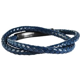 Adelia&acute;s Wickelarmband ADELIA&acute;S "Armband &ndash; Wickelarmband aus Leder 43 cm", blau, Armb&auml;nder, Herren, 43cm, Leder, Wickelarmband, Geschenkidee: zeitlos und vielseitig