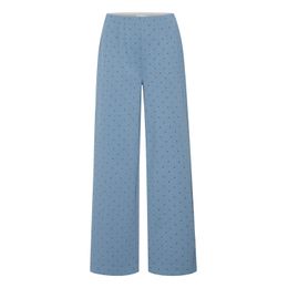 Stoffhose Ichi "Casual Hose IHKATE", Damen, Gr. M, N-Gr, blau (blau mirage flock dot), Obermaterial: 74% Polyester PES. 22% Viskose CV. 4% Elasthan EL., Hosen Stoffhose