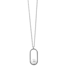 Adelia&acute;s Kette ohne Anh&auml;nger ADELIA&acute;S "Halskette mit Anh&auml;nger &ndash; aus Edelstahl", wei&szlig;, Halsketten, Damen, 45cm, Edelstahl, Ideal als Geschenk &ndash; dezent und elegant