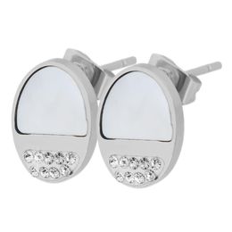Adelia&acute;s Paar Ohrh&auml;nger ADELIA&acute;S "Ohrringe &ndash; Ohrstecker aus Edelstahl mit Perlmutt", Damen, Gr. Damen, Edelstahl, silber, Ohrringe, Ideal als Geschenk f&uuml;r besondere Anl&auml;sse