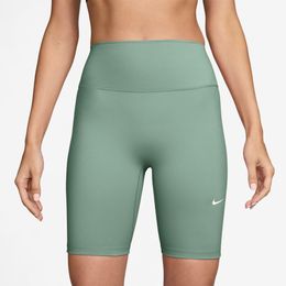 Trainingstights Nike "W NK DF ONE HR 8" SHRT USEAM", Damen, Gr. L, N-Gr, gr&uuml;n (steam, wei&szlig;), Obermaterial: 80% Polyester, 20% Elasthan, Hosen, sportlicher Stil, f&uuml;r Erwachsene