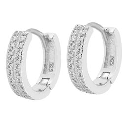 Adelia&acute;s Klappcreolen ADELIA&acute;S "Ohrringe &ndash; Klappcreole aus 925 Silber mit Zirkonia", Damen, Gr. Damen, Silber 925 (Sterlingsilber), silber, Ohrringe Klappcreolen, Sch&ouml;ne Geschenkidee zum einfach so
