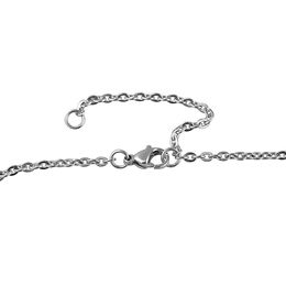 Adelia&acute;s Kette ohne Anh&auml;nger ADELIA&acute;S "Halskette &ndash; Ankerkette aus Edelstahl mit Zirkonia 45 cm", silber, Halsketten, Damen, 45cm, Edelstahl, Sch&ouml;ne Geschenkidee zum einen besonderen Tag