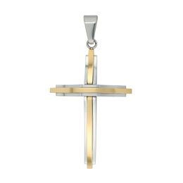 Adelia&acute;s Kettenanh&auml;nger ADELIA&acute;S "Anh&auml;nger &ndash; Kreuz Kreuzanh&auml;nger aus Edelstahl", silber, Schmuckanh&auml;nger, Herren, Edelstahl, Kettenanh&auml;nger, Ein kleines Geschenk mit gro&szlig;er Wirkung