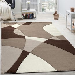 Teppich Paco Home "Diamond 664", braun, B:80cm H:15mm L:150cm, Kunstfaser, Teppiche, Teppich, 3D-Design, Kurzflor, 3D-Design, modernes geometrisches Muster