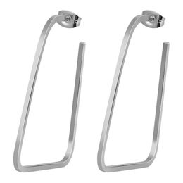 Adelia&acute;s Paar Ohrh&auml;nger ADELIA&acute;S "Ohrringe &ndash; Ohrstecker aus Edelstahl", Damen, Gr. Damen, Edelstahl, silber, Ohrringe, Perfekt als Geschenk zum Geburtstag