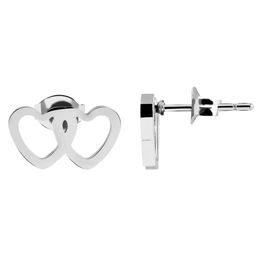 Adelia&acute;s Paar Ohrh&auml;nger ADELIA&acute;S "Ohrringe &ndash; Ohrstecker Herz aus Edelstahl", Damen, Gr. Damen, Edelstahl, silber, Ohrringe, Zum Verschenken &ndash; passend f&uuml;r viele Anl&auml;sse