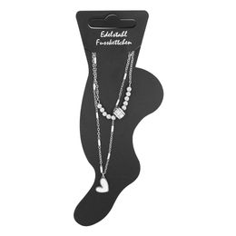 Adelia&acute;s Kettenanh&auml;nger ADELIA&acute;S "Anh&auml;nger &ndash; Herzanh&auml;nger aus Edelstahl mit Perlmutt", silber, Schmuckanh&auml;nger, Damen, Edelstahl, Kettenanh&auml;nger, Ideal als Geschenk zum Geburtstag