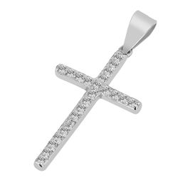 Adelia&acute;s Kettenanh&auml;nger ADELIA&acute;S "Anh&auml;nger &ndash; Kreuzanh&auml;nger aus 925 Silber mit Zirkonia", silber, Schmuckanh&auml;nger, Damen, Silber 925 (Sterlingsilber), Kettenanh&auml;nger, Perfekt zum Verschenken an besondere Menschen