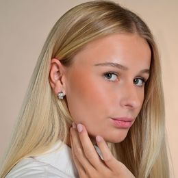 Adelia&acute;s Klappcreolen ADELIA&acute;S "Ohrringe &ndash; Klappcreole aus Edelstahl mit Strass Steinchen", Damen, Gr. Damen, Edelstahl, silber, Ohrringe Klappcreolen, Zum Verschenken &ndash; ideal zum einen besonderen Tag