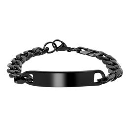 Adelia&acute;s Armband ADELIA&acute;S "Armband &ndash; Panzerarmband aus Edelstahl 21 cm", schwarz, Armb&auml;nder, Damen, 21cm, Edelstahl, Armband, Ideal zum Verschenken &ndash; schlicht und stilvoll