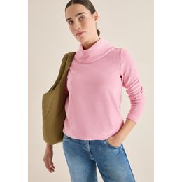 Rundhalspullover Cecil, Damen, Gr. XXL (46), blossom corduroy, Cord, Obermaterial: 78% Baumwolle, 18% Polyester, 4% Elasthan, unifarben, l&auml;ssig geschnitten h&uuml;ftbedeckend, Rundhals, Pullover Rundhalspullover, Cord Shirt mit gro&szlig;em Kragen