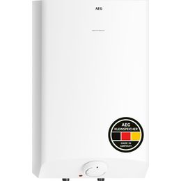 Kleinspeicher AEG HAUSTECHNIK "Hoz 10, &Uuml;bertischboiler 10 Liter", wei&szlig;, B:29,6cm H:50,6cm T:27,6cm, Speichererhitzer, Niederdruck, mit Thermostop, mit Stecker