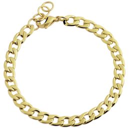 Adelia&acute;s Armband ADELIA&acute;S "Armband &ndash; Panzerarmband aus Edelstahl 18+1 cm", gold, Armb&auml;nder, Damen, 19cm, Edelstahl, Armband, Perfekt als Geschenk zum Geburtstag