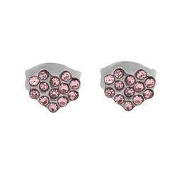 Adelia&acute;s Paar Ohrh&auml;nger ADELIA&acute;S "Ohrringe &ndash; Ohrstecker aus Edelstahl mit Strass Steinchen", Damen, Gr. Damen, Edelstahl, silber, Ohrringe, Ideal als Geschenk &ndash; dezent und elegant