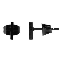 Adelia&acute;s Paar Ohrh&auml;nger ADELIA&acute;S "Ohrringe &ndash; Ohrstecker Kreuz aus Edelstahl", Damen, Gr. Unisex, Edelstahl, schwarz, Ohrringe, Zum Verschenken &ndash; passend f&uuml;r viele Anl&auml;sse