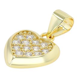 Adelia&acute;s Kettenanh&auml;nger ADELIA&acute;S "Anh&auml;nger &ndash; Herz Herzanh&auml;nger aus 925 Silber mit Zirkonia", gold, Schmuckanh&auml;nger, Damen, Silber 925 (Sterlingsilber), Kettenanh&auml;nger, Ideal als Geschenk zum Jubil&auml;um