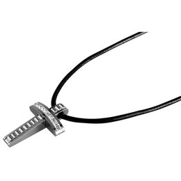 Adelia&acute;s Kette ohne Anh&auml;nger ADELIA&acute;S "Halskette aus Edelstahl mit Zirkonia 50 cm", schwarz, Halsketten, Damen, 50cm, Edelstahl, Perfekt als Geschenk zum einen besonderen Tag