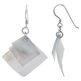 Adelia&acute;s Paar Ohrh&auml;nger ADELIA&acute;S "Ohrringe &ndash; Ohrh&auml;nger aus 925 Silber mit Perlmutt", Damen, Gr. Damen, Silber 925 (Sterlingsilber), silber, Ohrringe, Zum Verschenken &ndash; ideal zum Valentinstag