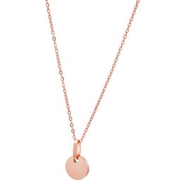 Adelia&acute;s Kette ohne Anh&auml;nger ADELIA&acute;S "Halskette mit Anh&auml;nger &ndash; M&uuml;nze aus Edelstahl", gold, Halsketten, Damen, 43cm, Edelstahl, Ideal zum Verschenken &ndash; schlicht und stilvoll