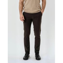 Chinos TEESHOPPEN "TEESHOPPEN Trouser Structure", Herren, Gr. 28x30, L&auml;nge 30, schwarz braun, Obermaterial: 98% Baumwolle, 2% Elasthan, 0% Elasthan, Hosen